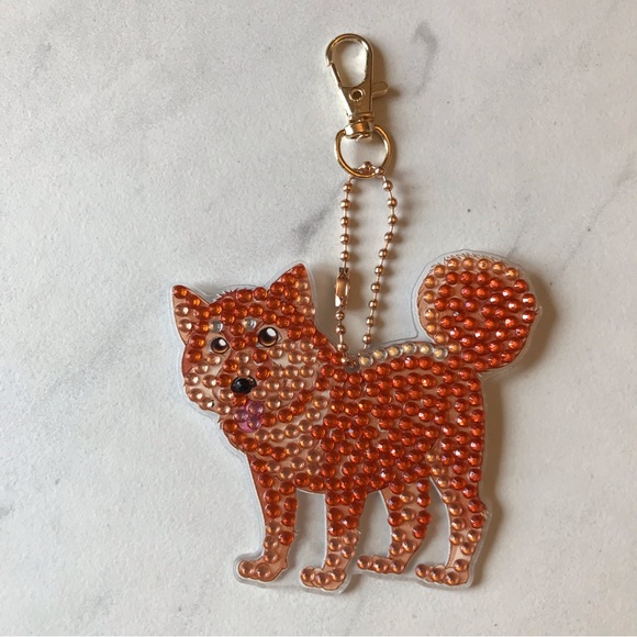 Handmade | Accessories | Shiba Inu Dog Diamond Painting Keychain | Poshmark